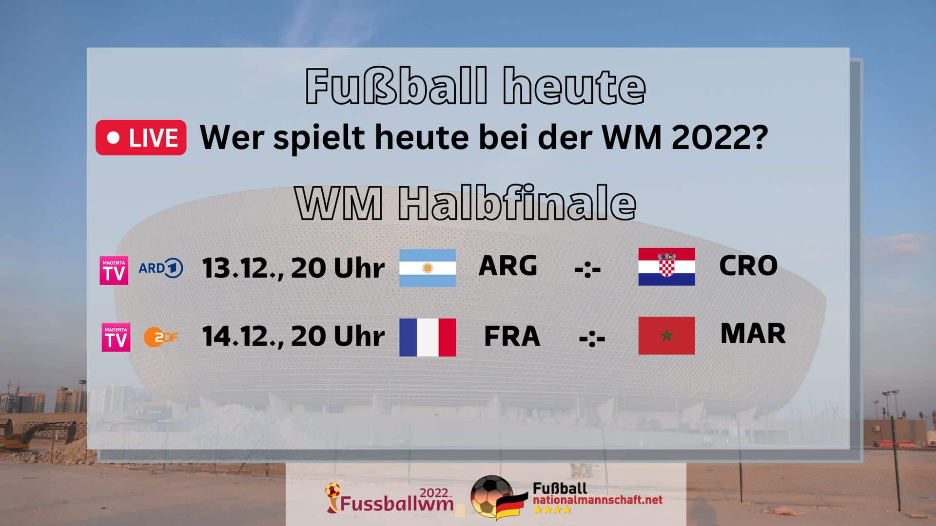 WM Halbfinale 2022 im Free TV ** WM Übertragung ** Wer überträgt das WM Halbfinale?