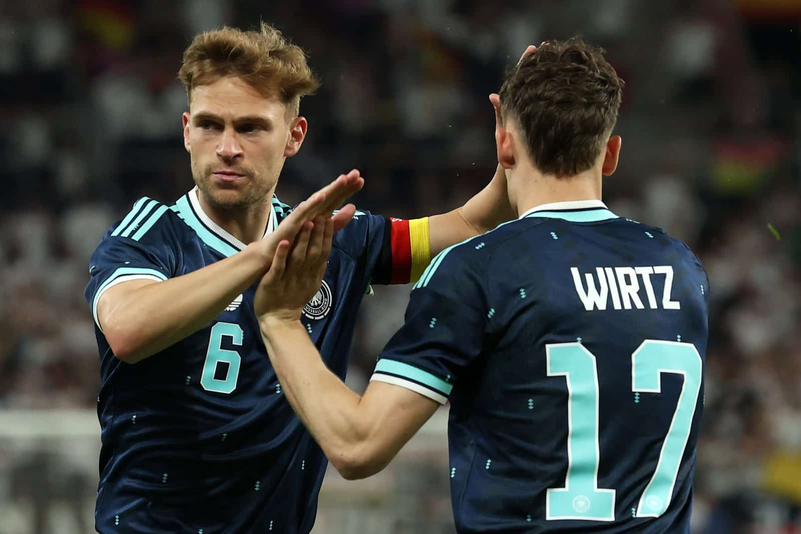 Länderspiel Deutschland gegen Finnland im blauen DFB Away Trikot: Heute ...