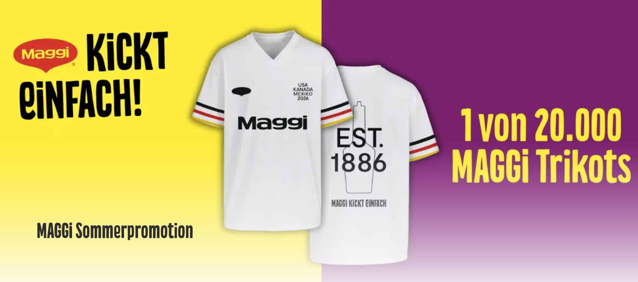 Kostenloses WM Deutschland Trikot 2026 von Maggi nach Einkauf